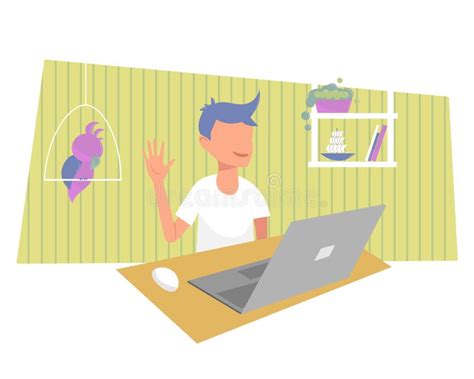 Boy Saying Hello In Educational Class Stock Vector Illustration Of