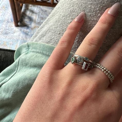 Stack Rings Sterling Silver Stackable Birthstone Ring Initial Ring Mothers Rings Ring For Mom