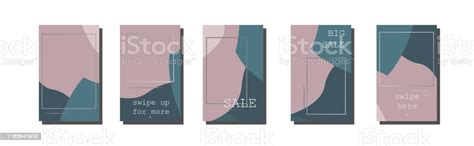 소셜 미디어 배너의 배경 디자인 스토리 및 포스트 프레임 템플릿의 집합입니다 벡터 커버 개인 블로그 또는 상점에 대한 모형 프로모션 판매를위한 레이아웃 0명에 대한 스톡