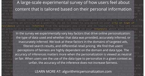 A User Centered Perspective On Algorithmic Personalization Uc Berkeley School Of Information