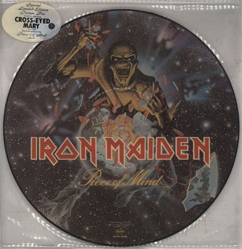 Iron Maiden Piece Of Mind Sealed And Stickered Us Picture Disc Lp