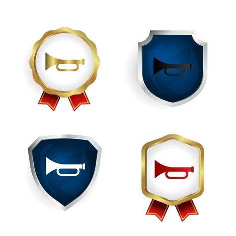 Abstract Horn Badge And Label Collection 25842516 Vector Art At Vecteezy