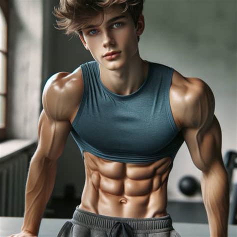 Muscular African Boy Shirtless Flexing Biceps Ai Art Generator