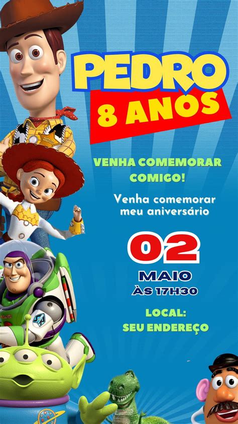 Convite Digital Toy Strory Elo7 Produtos Especiais