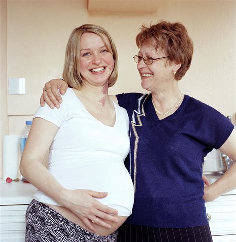 Pregnant Woman With Her Mother Photograph By Cecilia Magill Science
