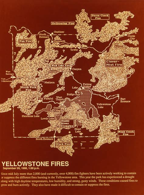 1988 Yellowstone Fire Map