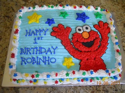 Elmo 1st Birthday Half Sheet Cake Elmo Birthday Cake Elmo Birthday Elmo Cake