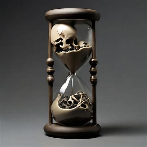 Premium Ai Image Hourglass Made Out Of Broken Bones Ai
