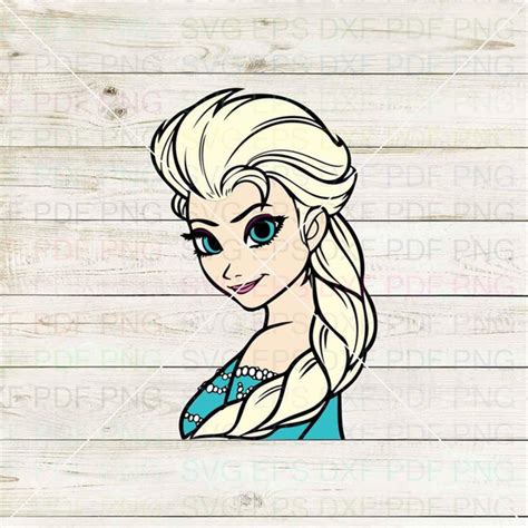 Elsa Frozen 002 Svg Dxf Eps Pdf Png Cricut Cutting File V Inspire
