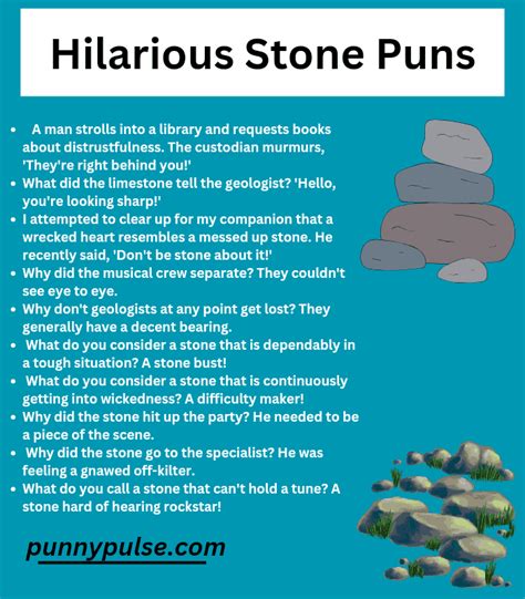 179 Rock Solid Stone Puns Thatll Have You Rolling With Laughter