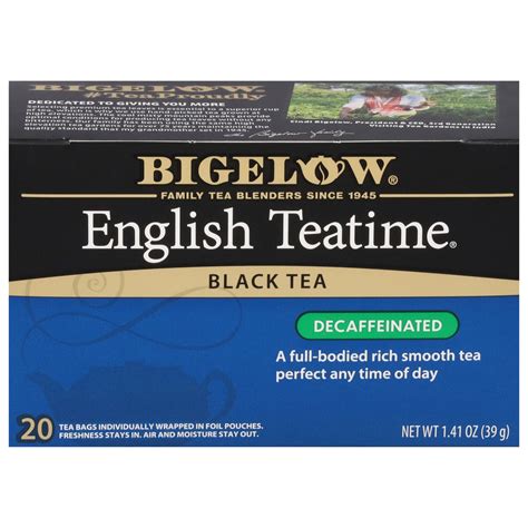 English Teatime Decaf Case Of 6 Boxes Total Of 120 Teabags Bigelow Tea