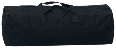 Adroit Military Style Black Canvas Duffle Bag 16 X 8 X 8 Reinforced