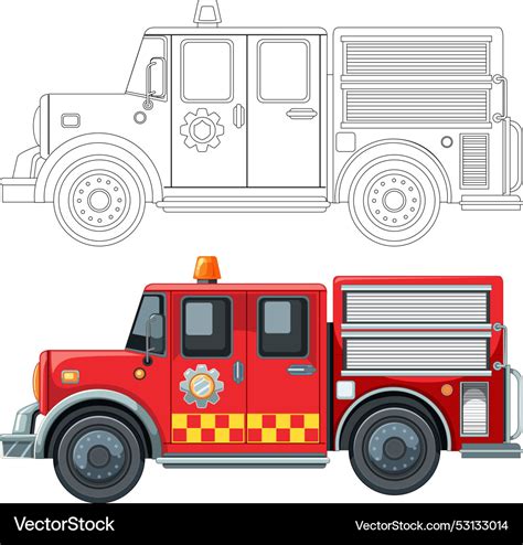 Fire Truck Outline