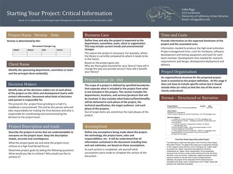 starting your project critical information ppt download