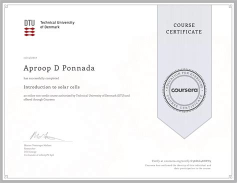 Coursera Introduction To Solar Cells Ppt