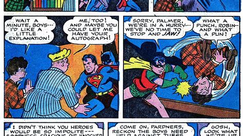 Superman And Batman Vs Comic Publisher In All Funny Comics At Auction