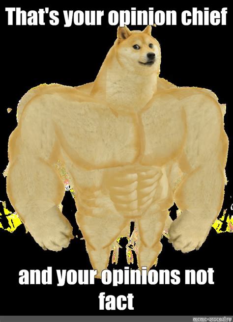 Meme Thats Your Opinion Chief And Your Opinions Not Fact All
