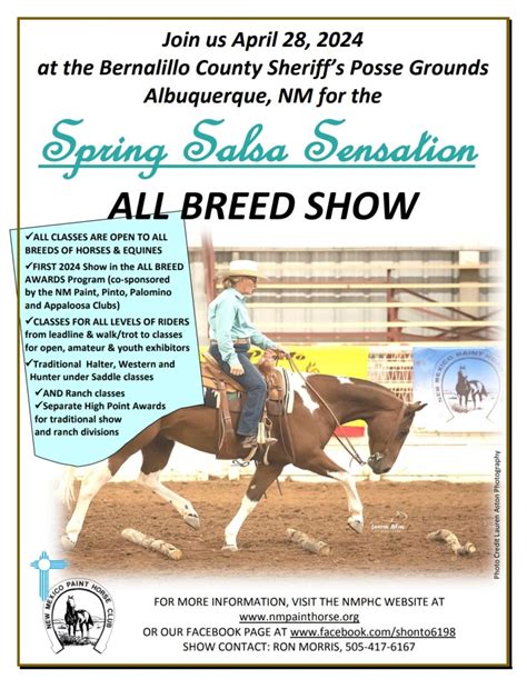 Join Nmphc For The Spring Salsa New Mexico Paint Horse Facebook