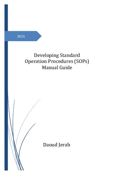 Pdf Developing Standard Operation Procedures Manual Guide