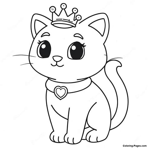 Adventurous Princess Kitty Coloring Page Coloring