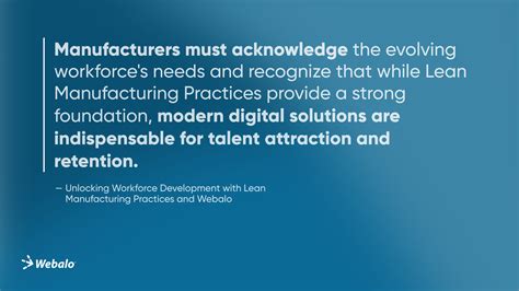 Unlocking Workforce Development With Lean Manufacturing Practices And