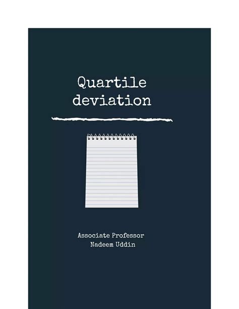 Quartile Deviation Pdf