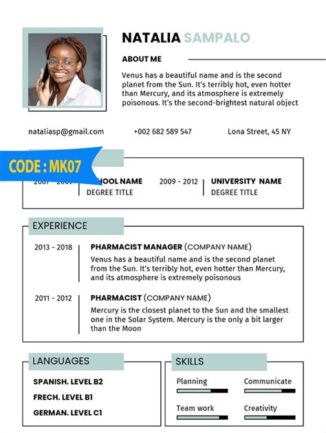 Resume Code Nakresume