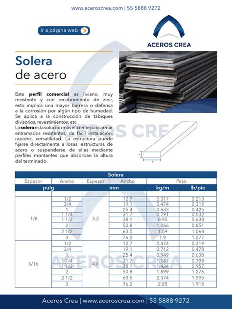 Medidas Y Perfiles De Solera De Acero Pdf Rieles Materiales
