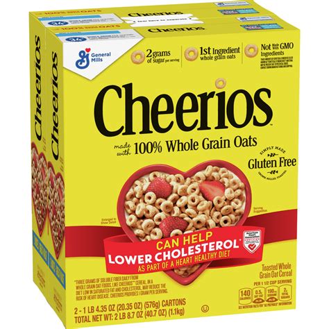 Cheerios Cereal With Whole Grain Oats Gluten Free 407 Oz