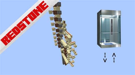 Piston Elevator In Minecraft 17 1x1 Redstone Hd Youtube