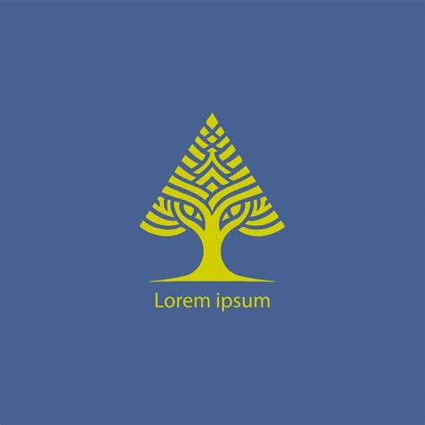 Premium Vector Black Tree Logo White Background