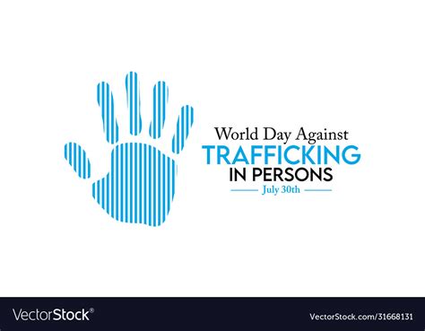 World Day Against Trafficking In Persons Vector Image