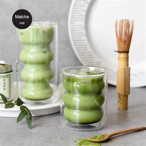 Matcha Glass Cup Double Wall 200ml 350ml