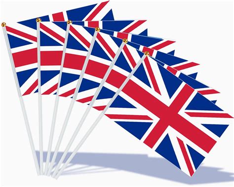 Lovevc 12pcs 8×12 Inch United Kingdom Uk Flags Small