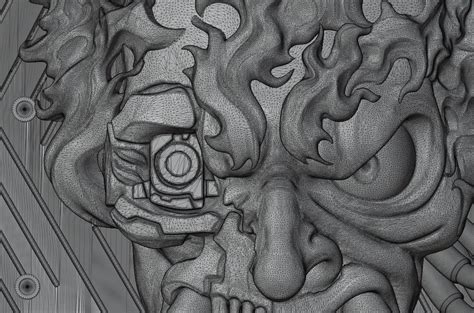 3d Model Stl Cnc Router File 3dprintable Cyberpunk Samurai Inspire Uplift