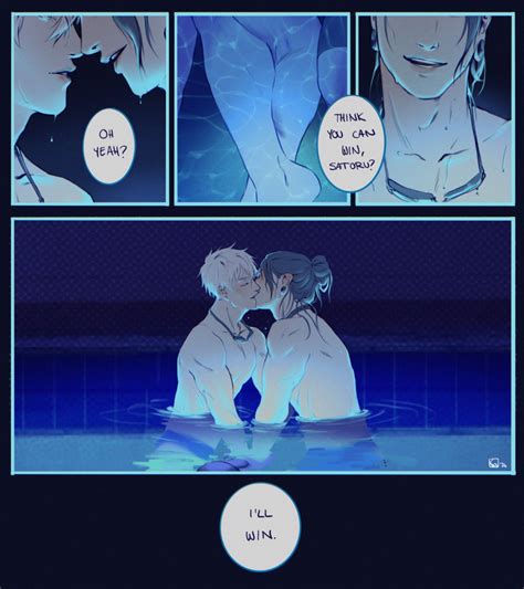 Rule 34 2boys Bearhavior Blush Closed Eyes Ear Piercing English Text