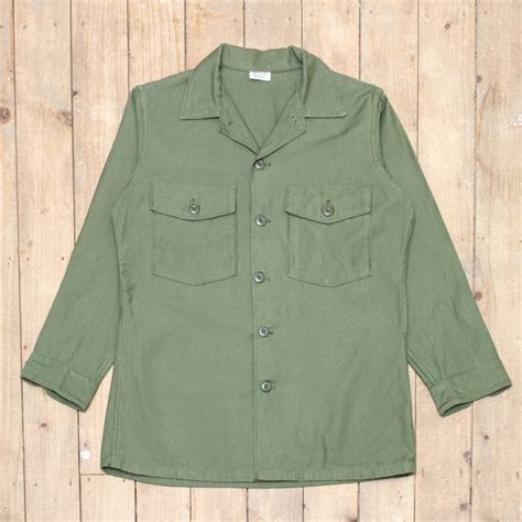 Nos 60s Vintage 3rd Pattern Og 107 Utility Shirt Medium Omega Militaria