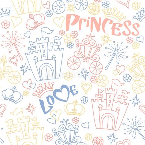 Seamless Princess Pattern Stock Illustrations 15469 Seamless Princess Pattern Stock