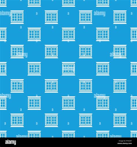 Modern Window Frame Pattern Vector Seamless Blue Stock Vector Image