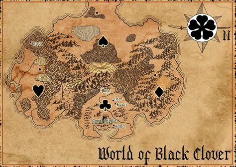 World Of Black Clover Map That I Made As A T To My Friend R