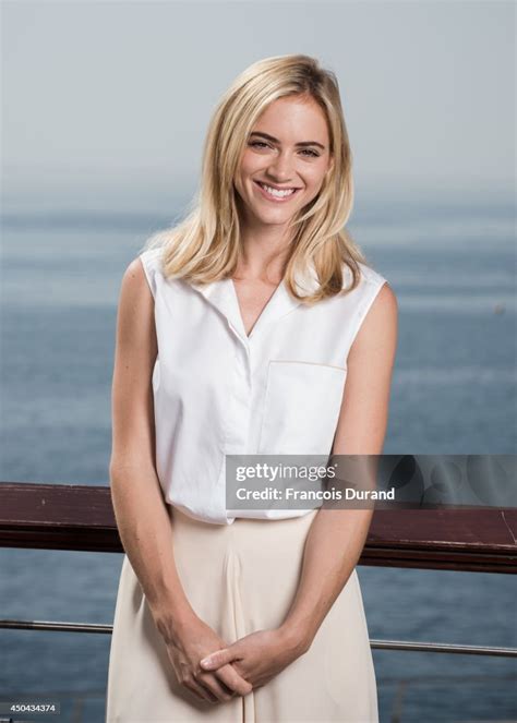 Emily Wickersham Poses During A Portrait Session At Grimaldi Forum On