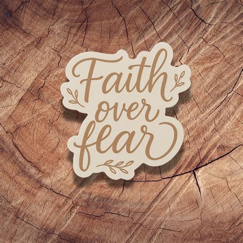 Faith Over Fear Sticker Christian Vinyl Scripture Sticker For Bibles