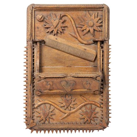 Carved Comb Box Antique Folk Art Folk Art American Folk Art