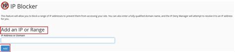How To Block Or Unblock A Specific Ip Address From Cpanel Web