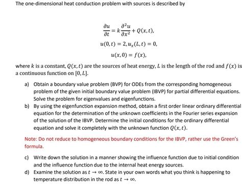 The One Dimensional Heat Conduction Problem With