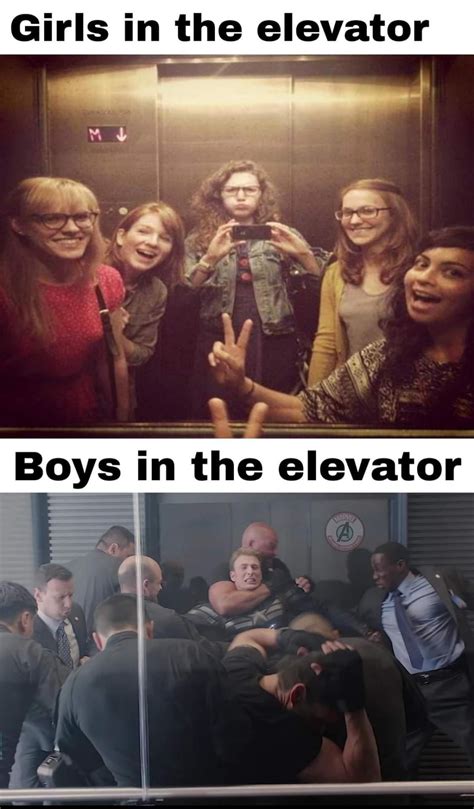 Elevator Avengers Memes Avengers Funny Memes Popular Memes