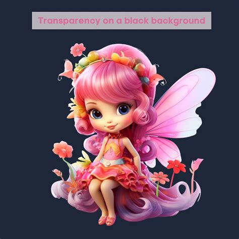 Cute Fairy Clipart Cute Pixie Garden Fairy Png Digital Etsy