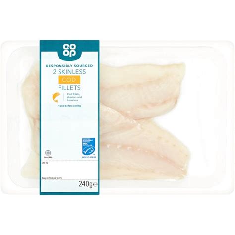 Co Op 2 Skinless Cod Fillets 240g Compare Prices And Where To Buy
