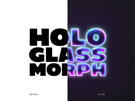 Holo Glassmorph Logo And Text Effect Layer Styles Including Holo