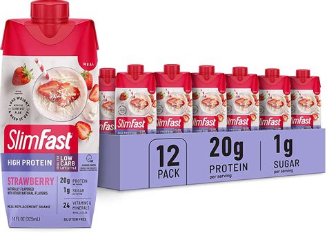 Slimfast High Protein Shake Strawberry Weight Loss Meal Replacement